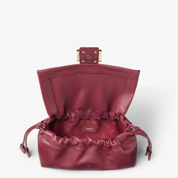 Fendi Baguette® Soft Medium Dark Red Nappa Leather Bag